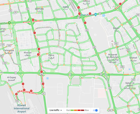 GCC Summit Traffic Situation – 2:48AM – Entertaining Kuwait since 2003