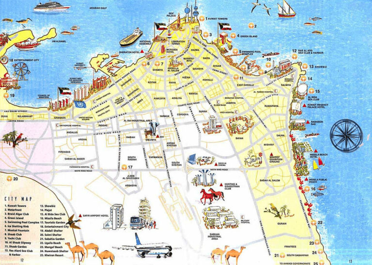 Old Touristic Enterprises Company (TEC) Map of Kuwait – 2:48AM