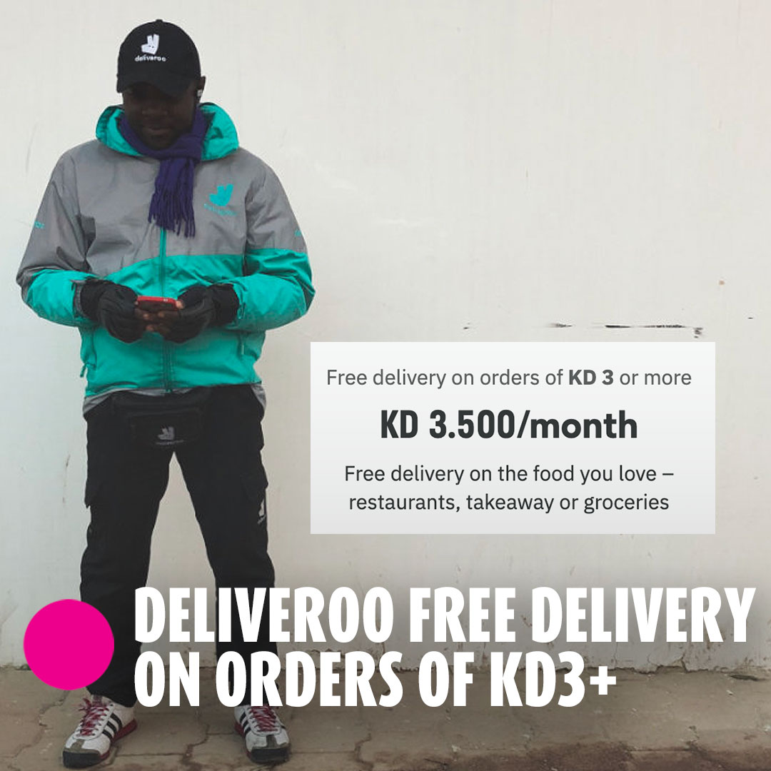 Deliveroo: Free Delivery on Orders of KD3+ – 2:48AM – Entertaining ...